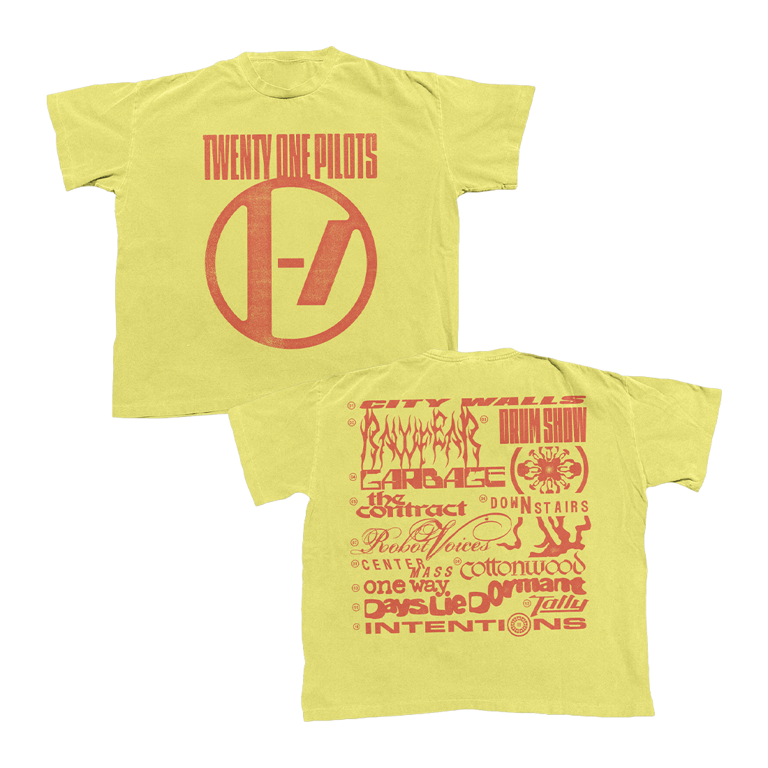 Breach Tracklist T-Shirt | Twenty One Pilots Official Store